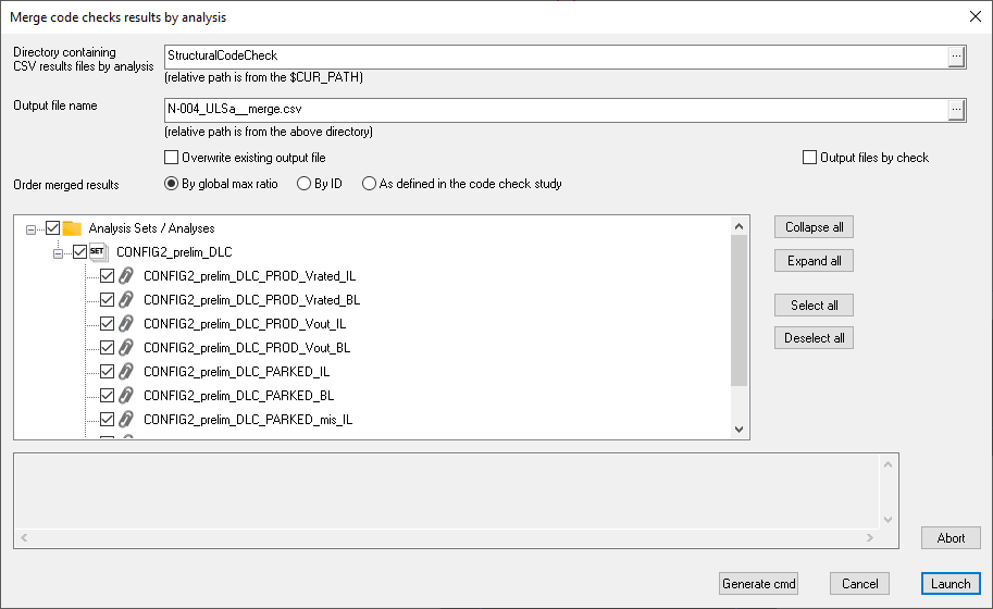 Merging CSV Results Files by analysis - DeepLines Documentation